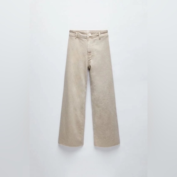 Zara | Jeans | New With Tags Zara The Marine High Waist Wide Leg Crop ...